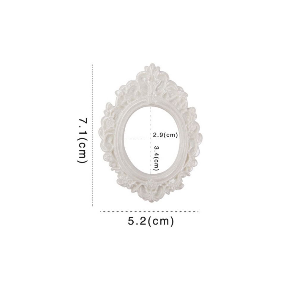 Multi-purpose DIY Resin Photo Frame Rustic Miniature Mini Mirror Props ...
