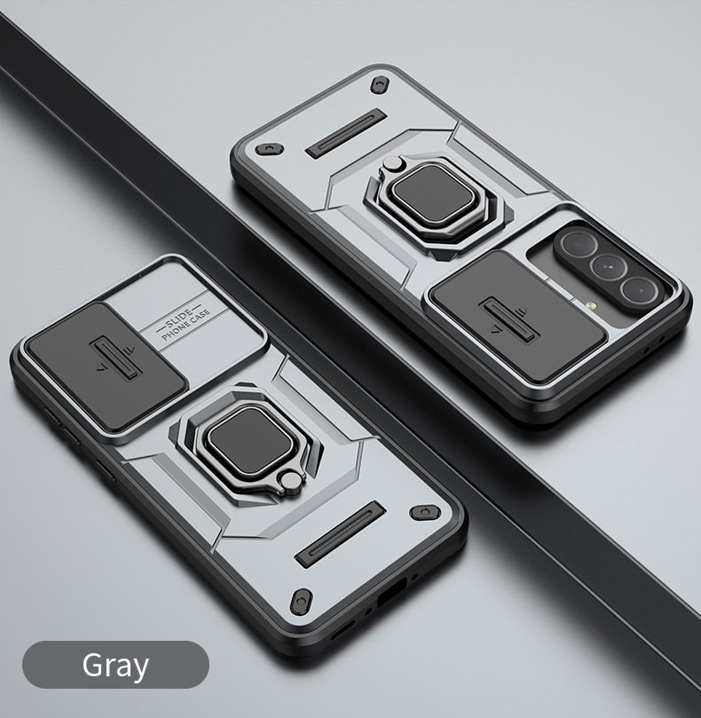 Samsung Galaxy A56 Case with Slide Camera Cover，Rotated Ring Kickstand Military Grade Shockproof ...