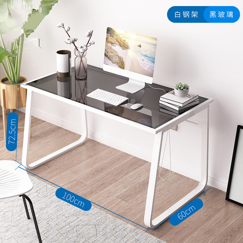 Highly recommanded! [Free Delivery] Minimalist Tempered Glass Office ...