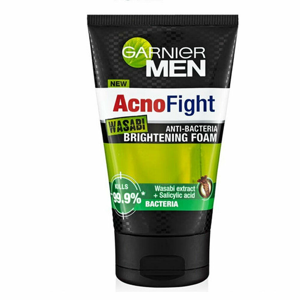 Garnier Men Acno Fight Wasabi Anti Bacteria Brightening Foam Face Wash 100Ml | Daraz.lk
