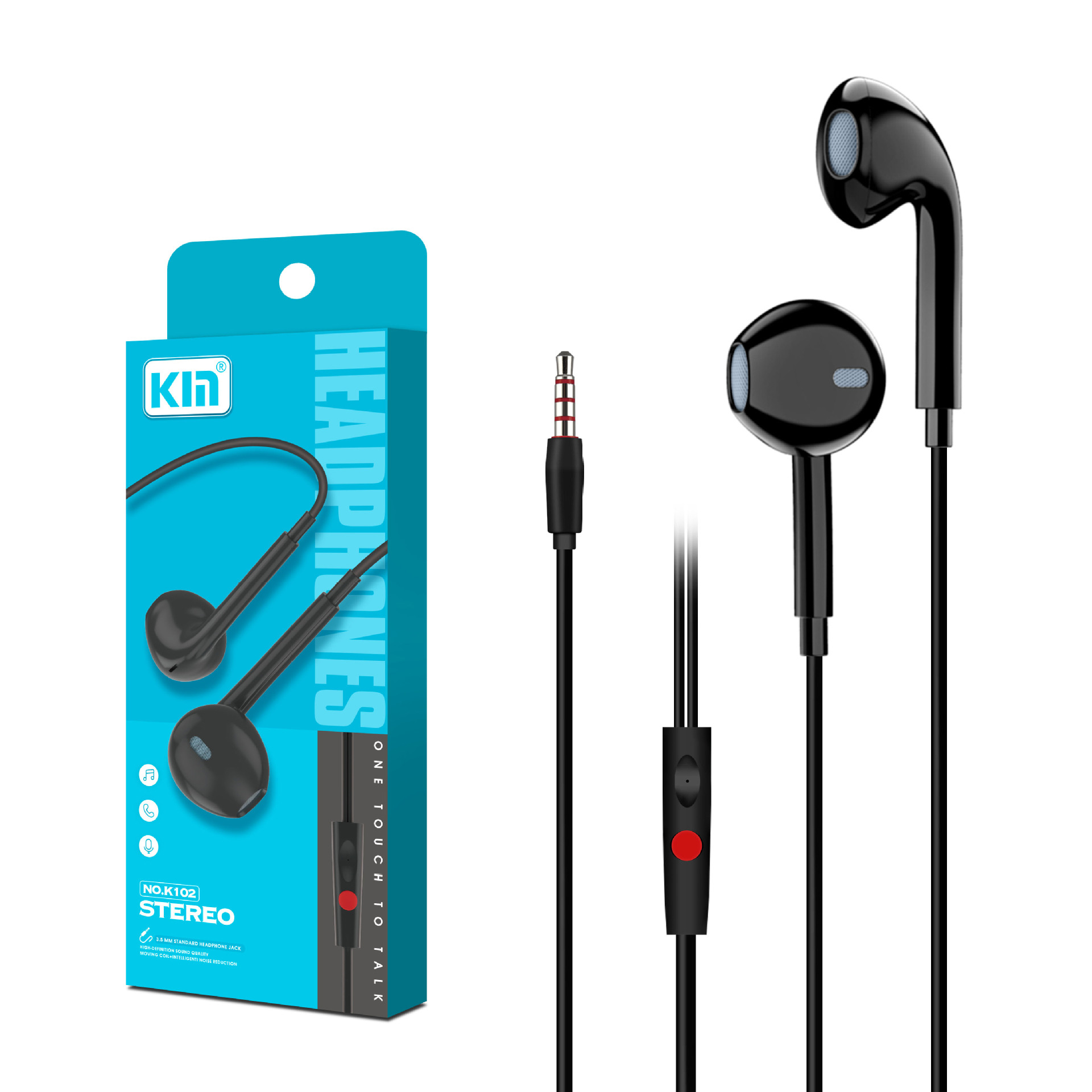 KIN K102 K seriesWired Earbuds with Microphone, in-Ear Headphones HiFi ...