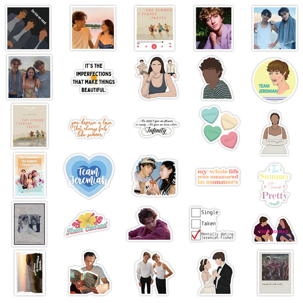 10/50pcs Cartoon The Summer I Turned Pretty Birthday Party Graffiti ...