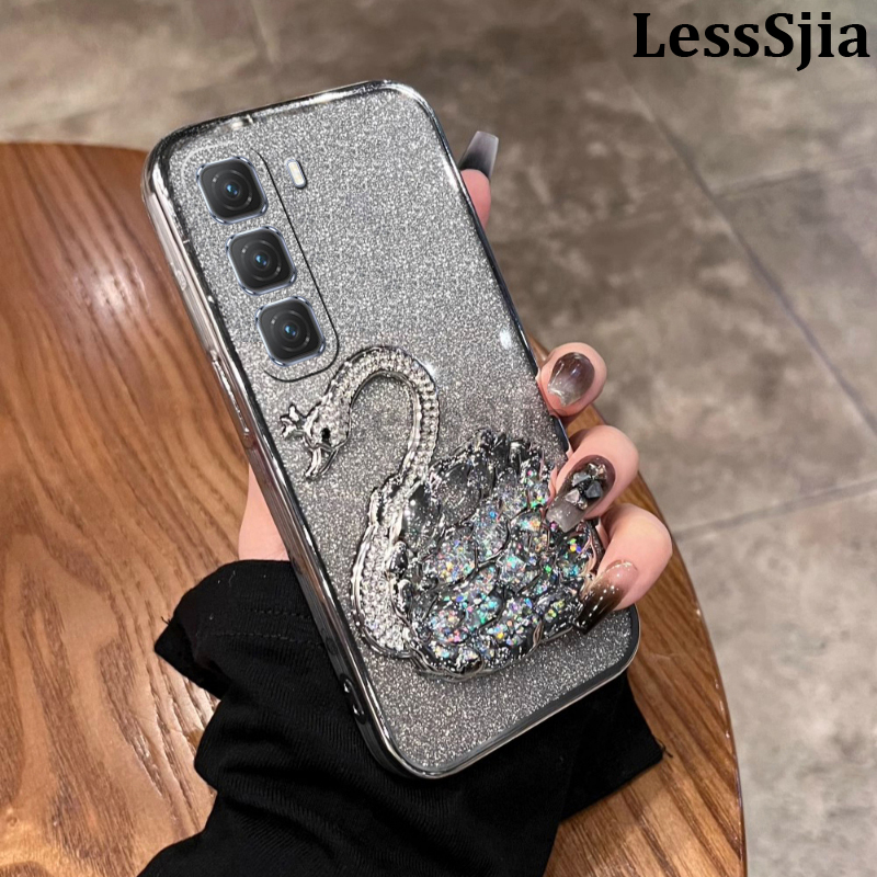 Phone cover infinix Hot 60i 60 Back case with Gradient 3D Swan Sand ...