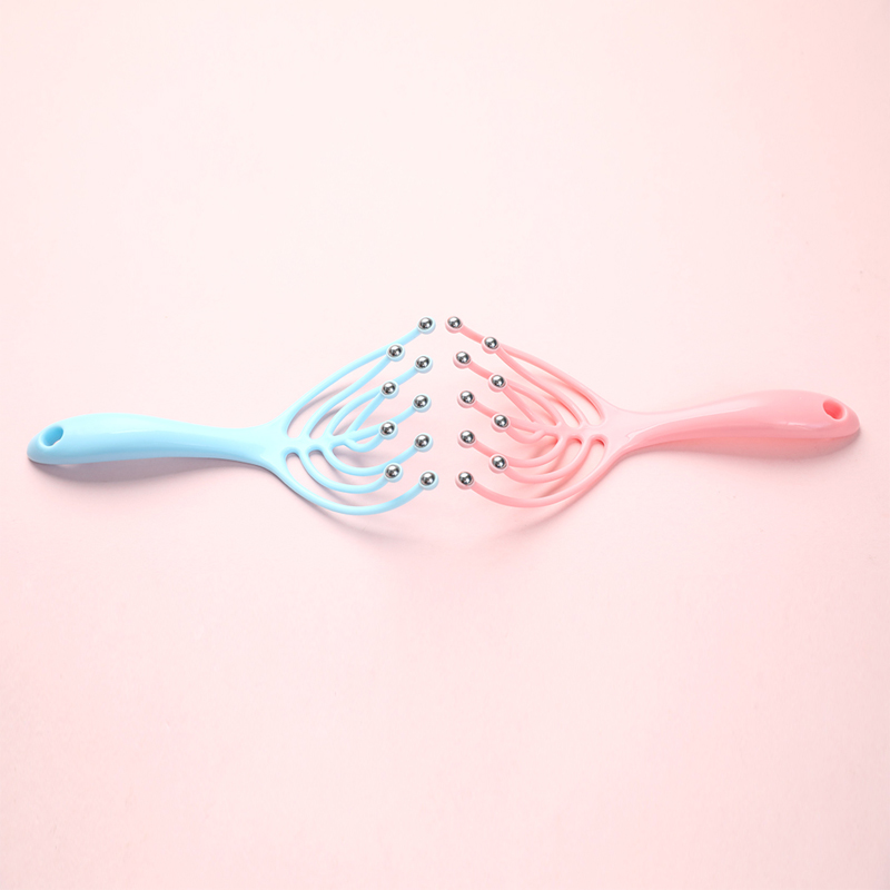 1 Pc Head Massager Scalp Neck Comb Roller Five Finger 9 Claws Steel ...