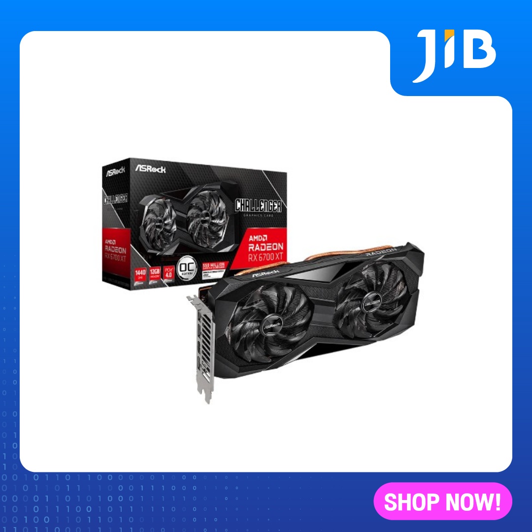 VGA (การ์ดแสดงผล) ASROCK AMD RADEON RX 6700 XT CHALLENGER D 12GB OC ...