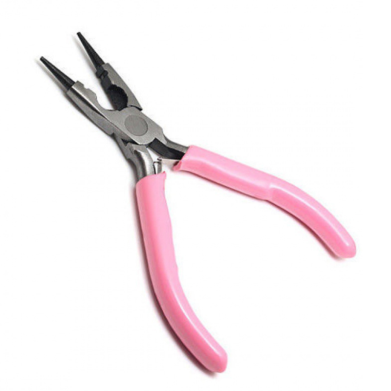 Mini Pliers Diagonal Round Bent Needle Nose Handcraft Beading Insulated ...