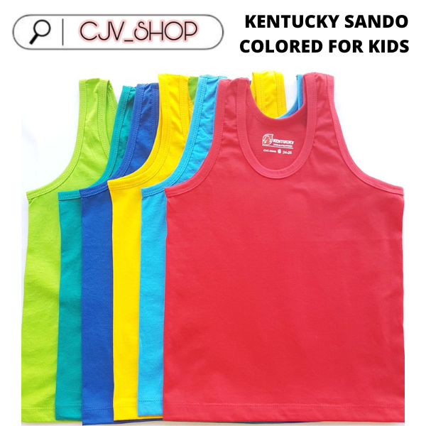 KENTUCKY SANDO COLORED FOR KID BOY (6 in 1) (ASSORTED COLORS) | Lazada PH