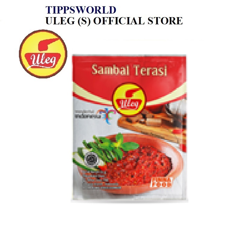 [Uleg] Sambal Terasi - Twin Pack (10 sachets x 20g x 2 packs) Halal ...