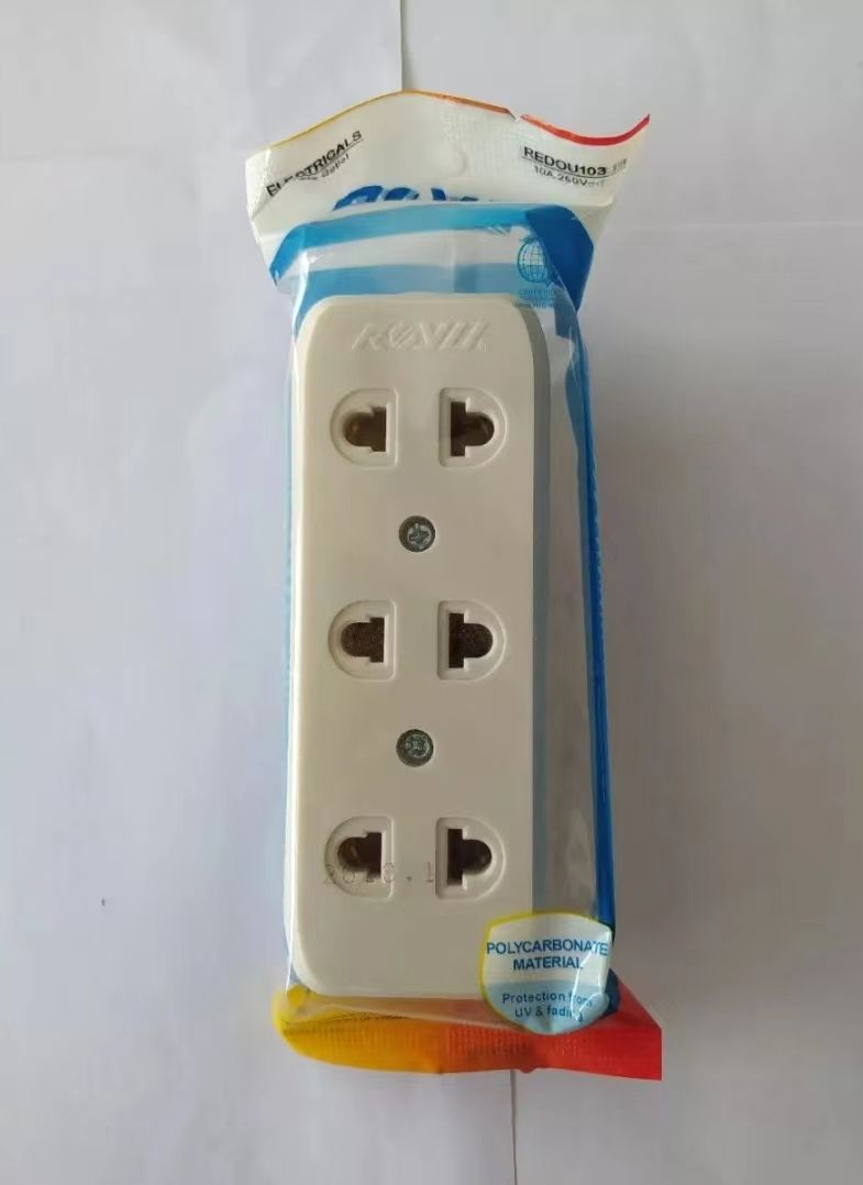 Royu Universal Outlet Extension Cord Power Socket 2 gang 3 gang 4 gang ...