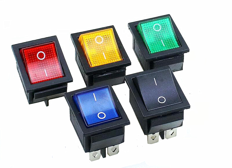 【TopazTrove】KCD4 ON-OFF 16A 250VAC/20A 125VAC Red Button Light Rocker ...
