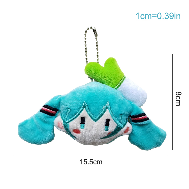 Kawaii Hatsune Miku Anime Plush Doll Toy Cartoon Stuffed Key Holder ...