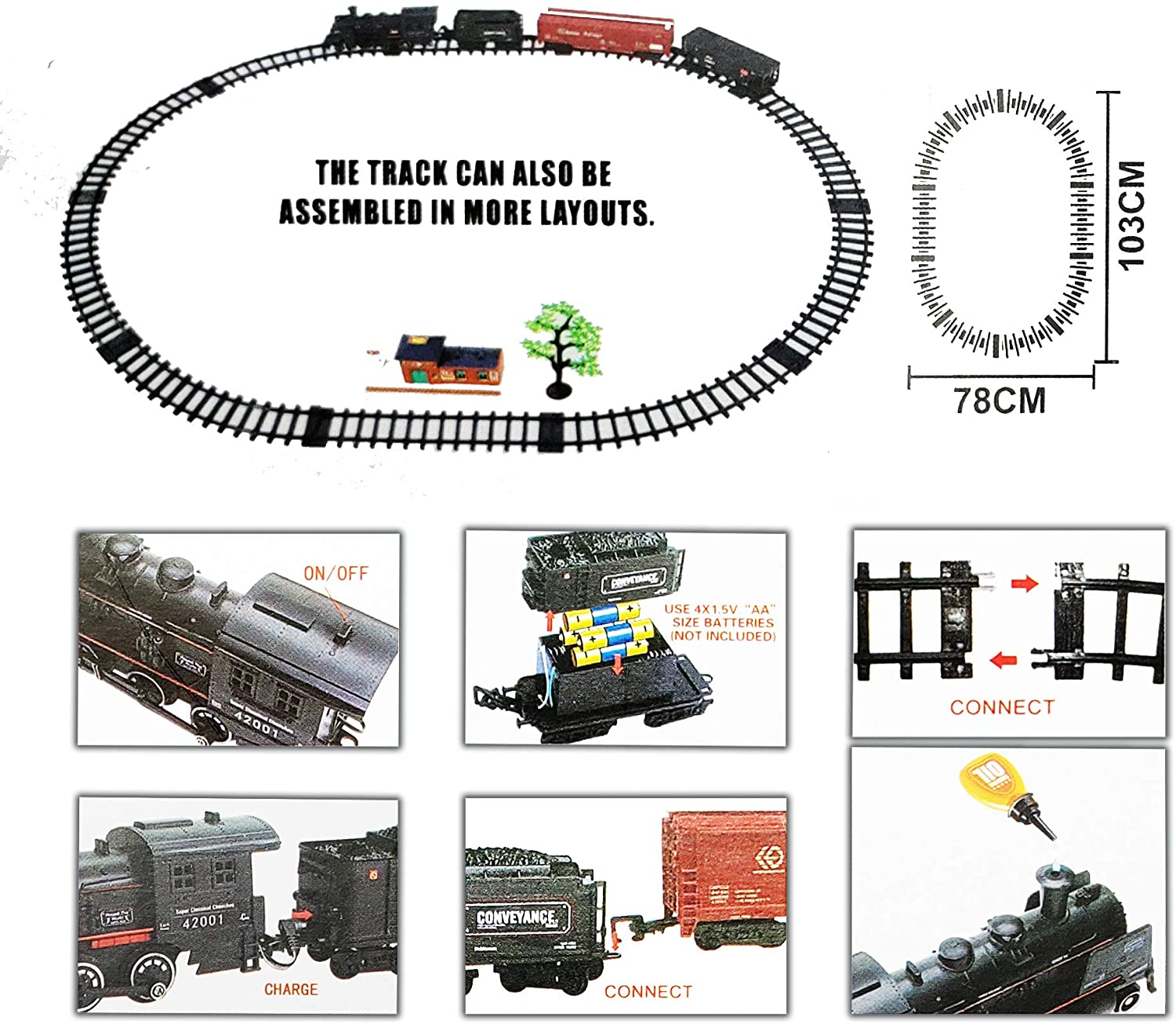 Railway King Classical Passenger Train Set Battery Operated Ready to ...