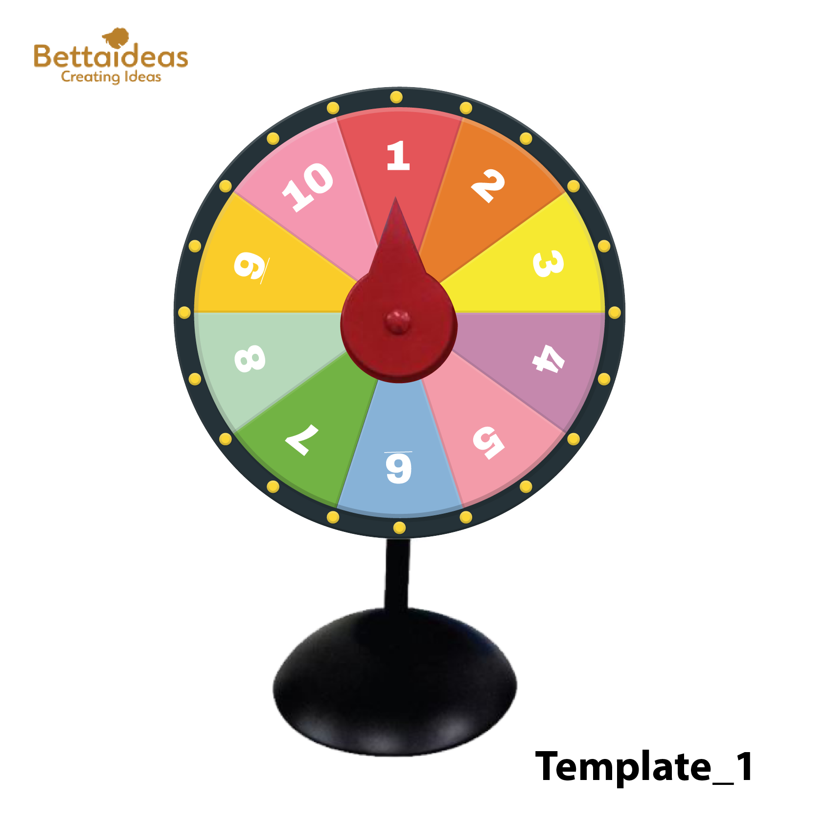 BETTAIDEAS Table Wheel of Fortune / Lucky Draw Wheel 30cm Diameter ...