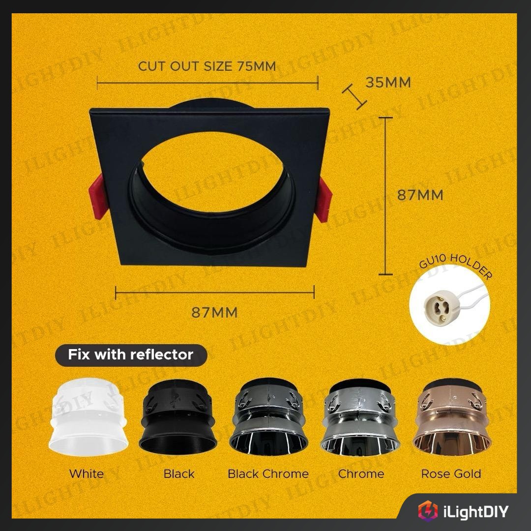 SINGLE DOUBLE TRIPLE ANTI GLARE EYEBALL FITTING GU10 BULB HOLDER ...