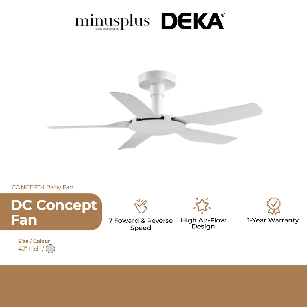 Deka DC Motor 14-Speed Remote Control Ceiling Fan (42" & 56" Inch ...