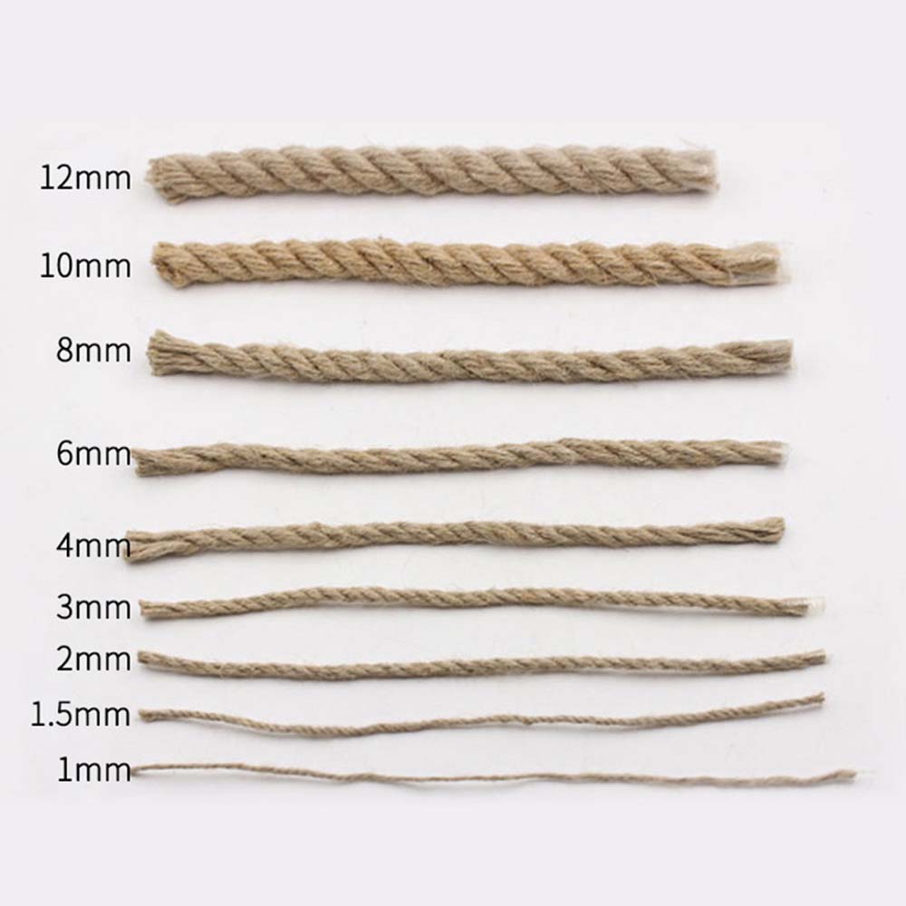 New 1mm~14mm Natural Jute Twine Burlap String Hemp Rope Party Wedding ...