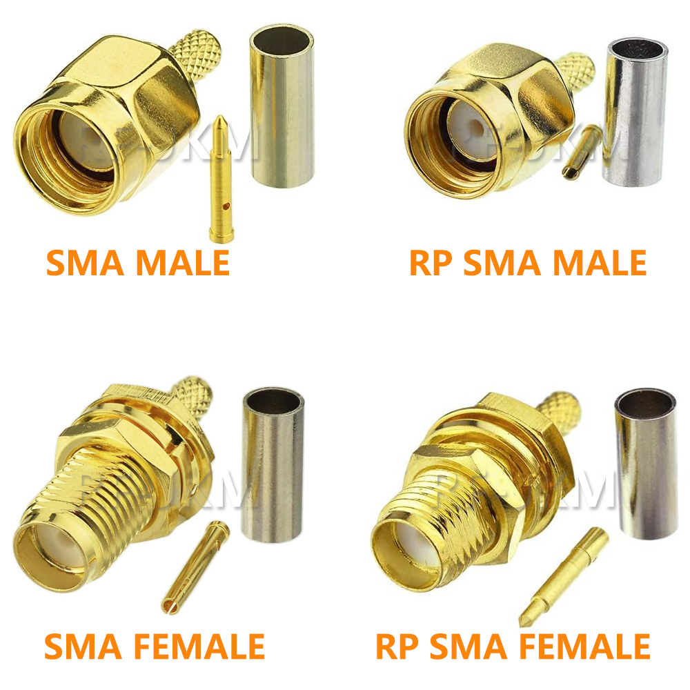 10pcs Male Plug Sma Female Rp Sma Male Female Connector For Rg316 U ...