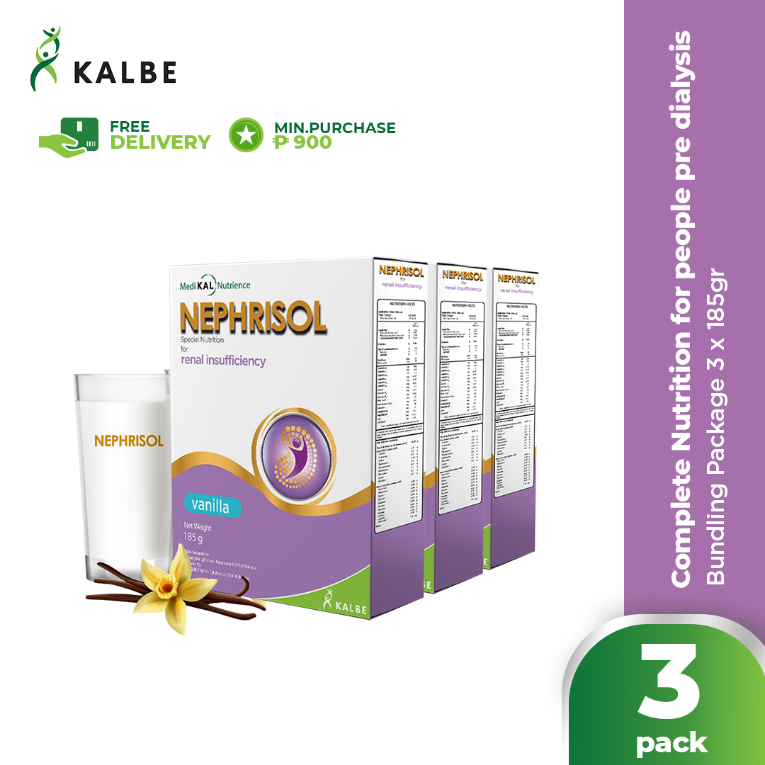 Nephrisol Vanilla 185 grams Low Protein Milk (3 x 185 grams) | Lazada PH