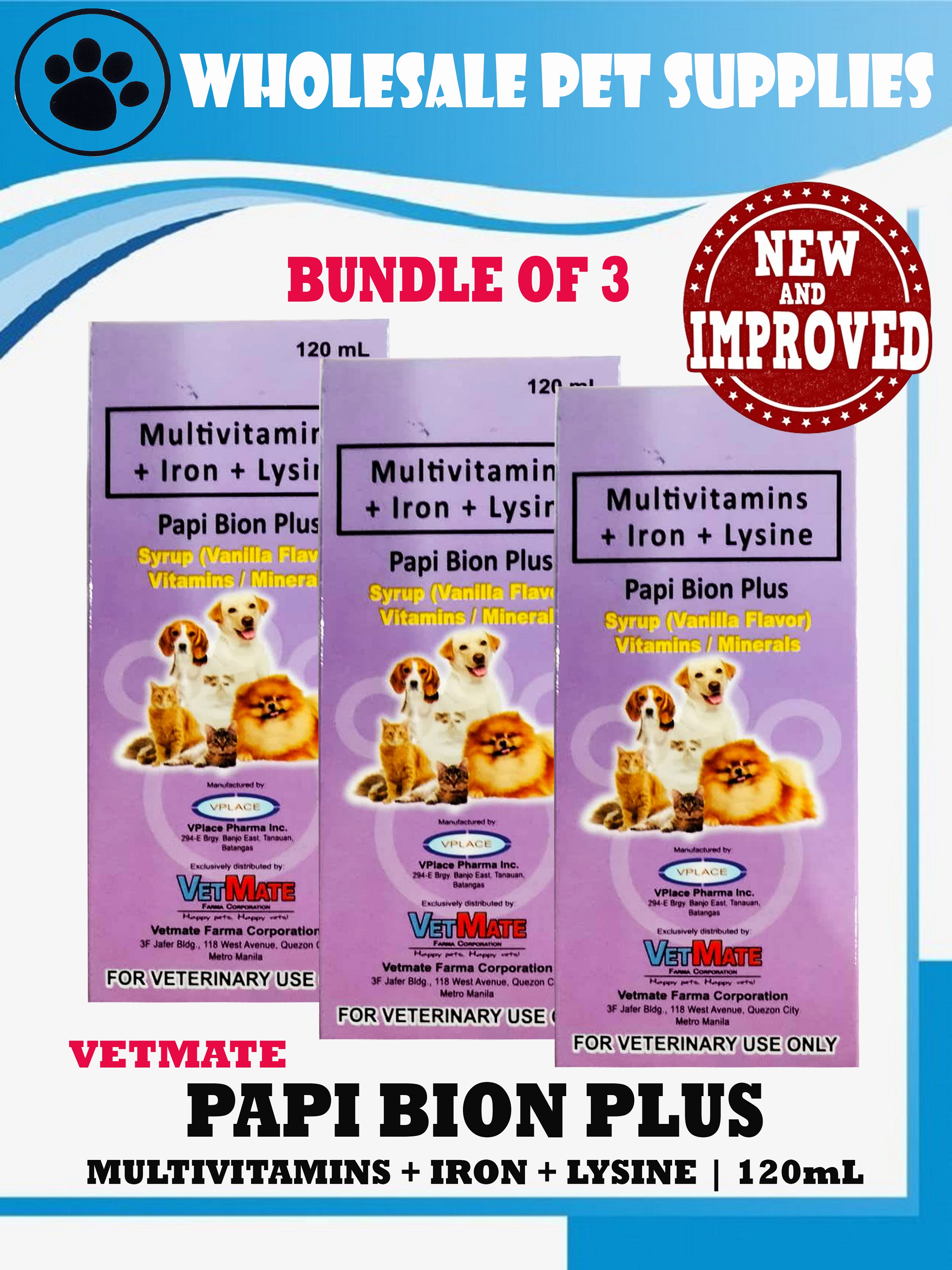 PAPI BION PLUS (Multivitamins + Iron + Lysine) BUNDLE of 3 | Lazada PH