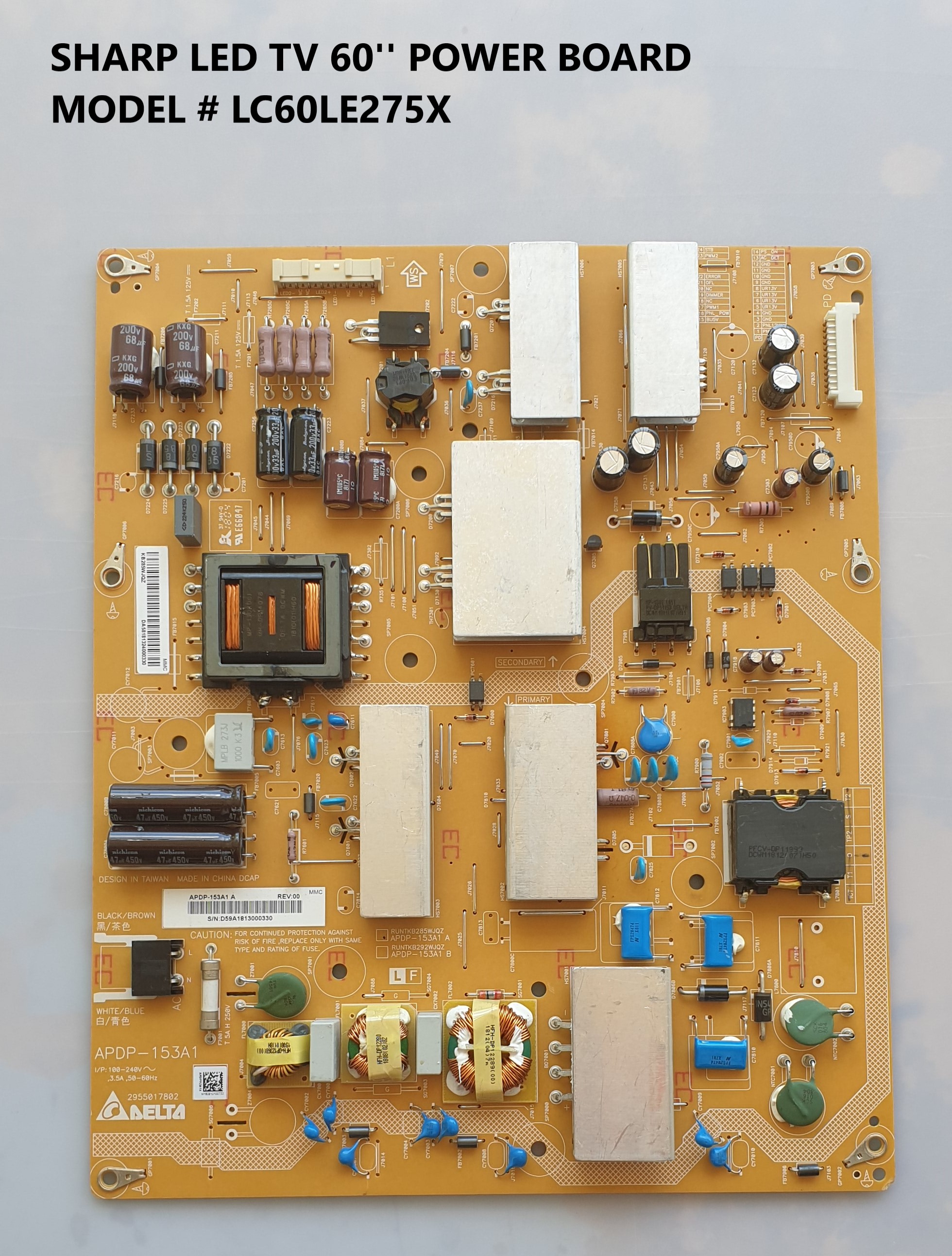 SHARP LED TV 60'' POWER BOARD MODEL # LC60LE275X | Lazada