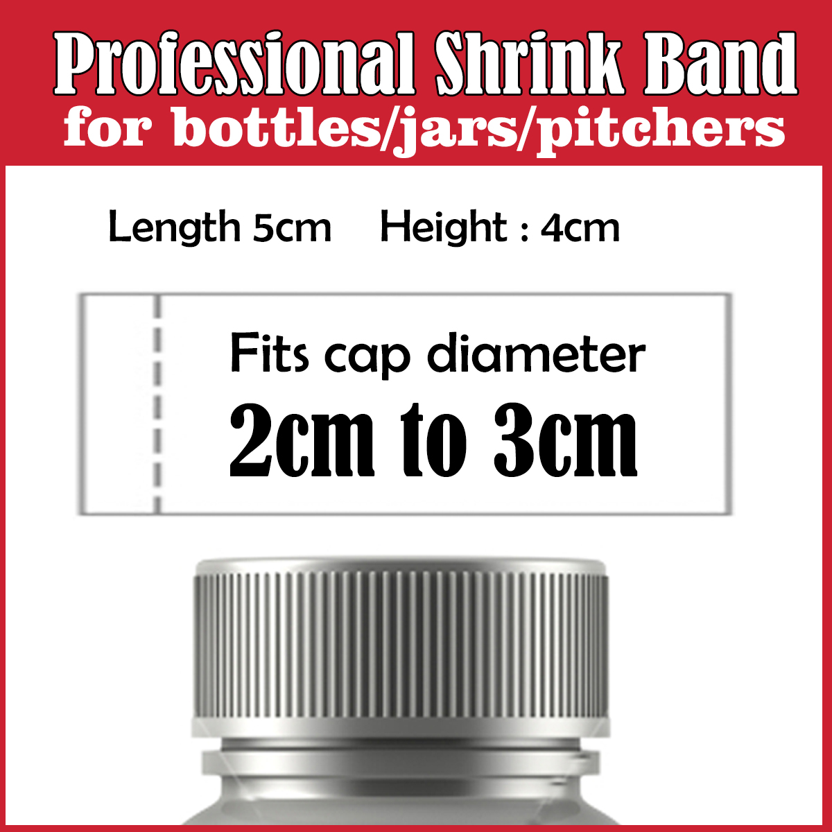 Heat Shink Band 2cm to 12cm | 200 pcs Plastic PP Shrink Band | Support ...