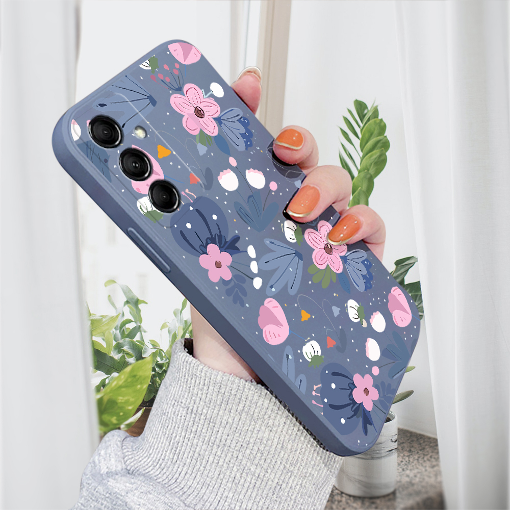 BILI for Samsung M14 5G Back Cover Pink and Blue Plants for Boys Girls ...