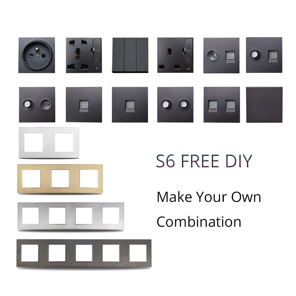 【TopazTrove】Wallpad S6 Gang Intermediate Crossover Switch Module ...