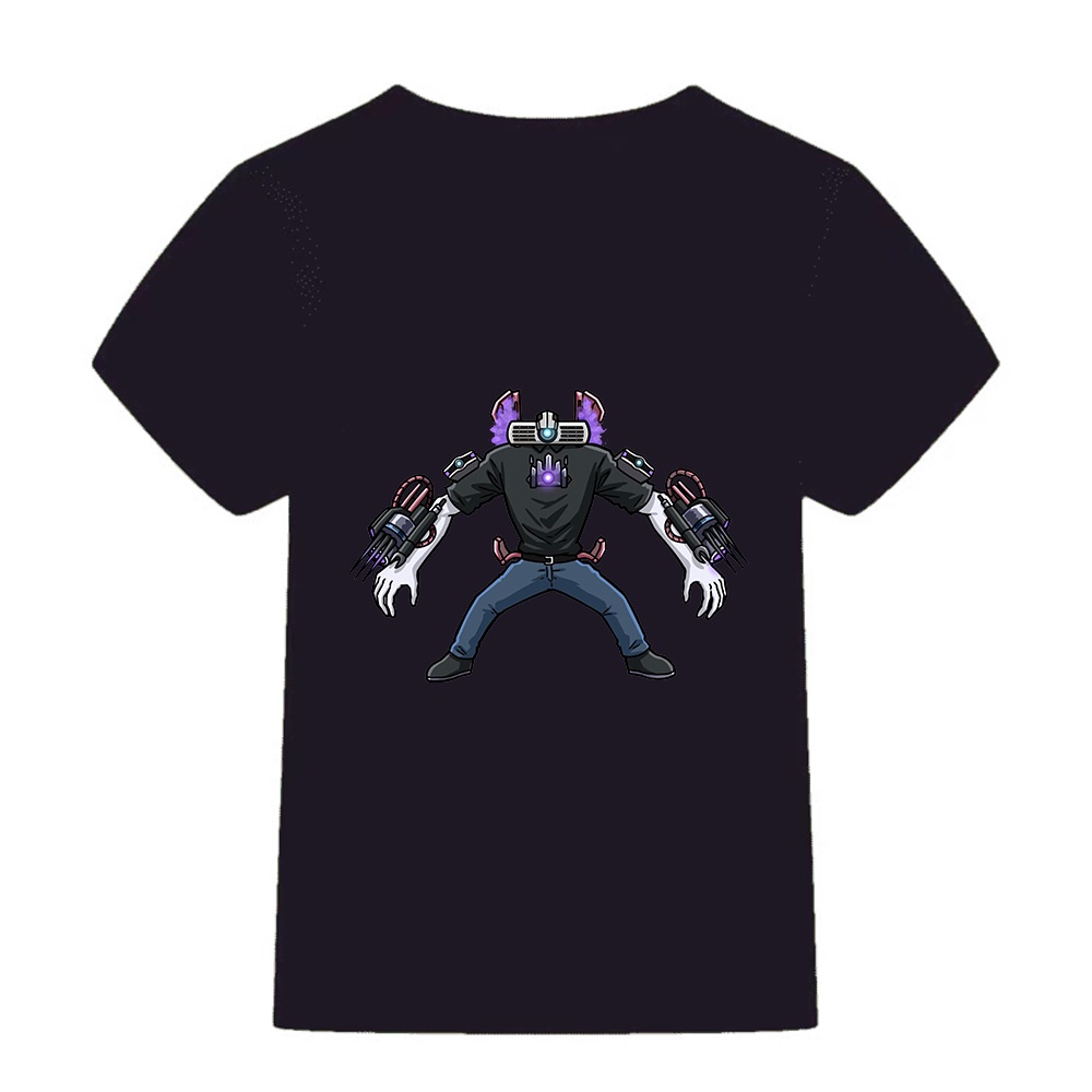 Mecha Titan Projector Man เสื้อยืดสำหรับเด็ก,เสื้อยืดแขนลำลองขาสั้นทรง ...