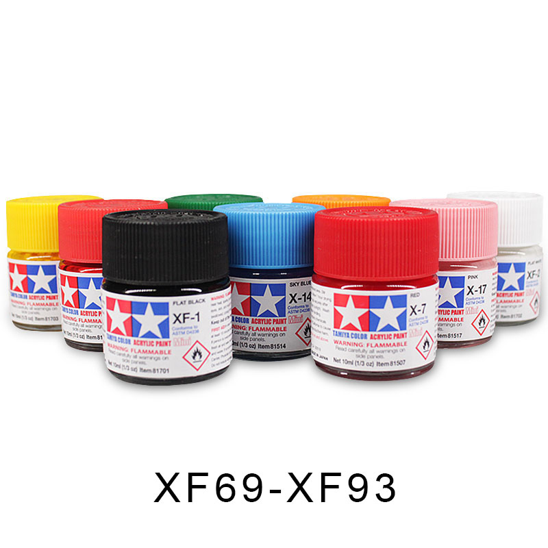 【New release】10ml Tamiya XF69-XF93 model paint water-based acrylic ...