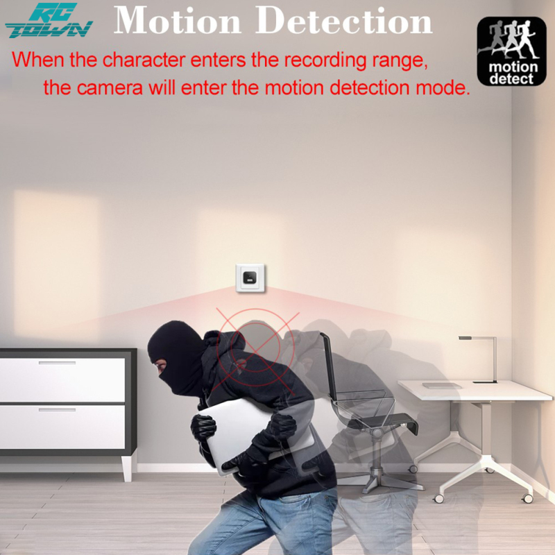HD 1080p Wall Mini Usb Charger Camera Monitor Home Security ...