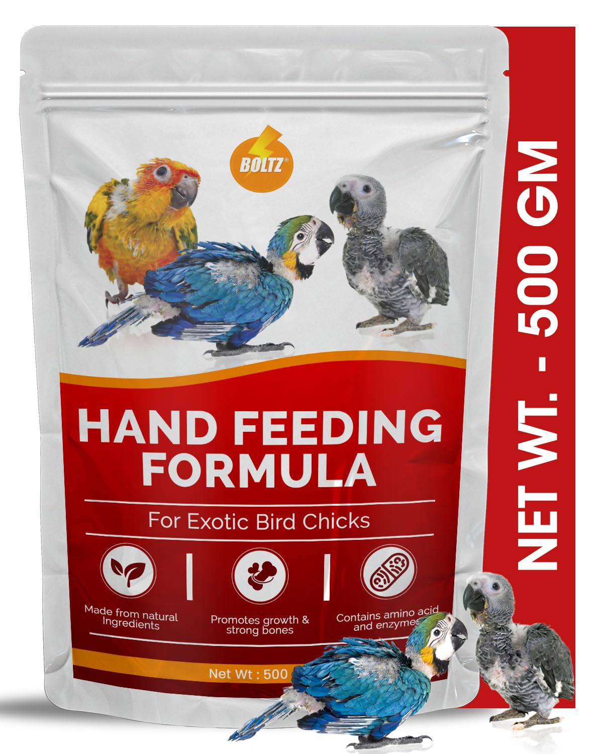 Boltz Natural Hand Feeding Formula for Birds -500 Gm for Exotic Baby ...