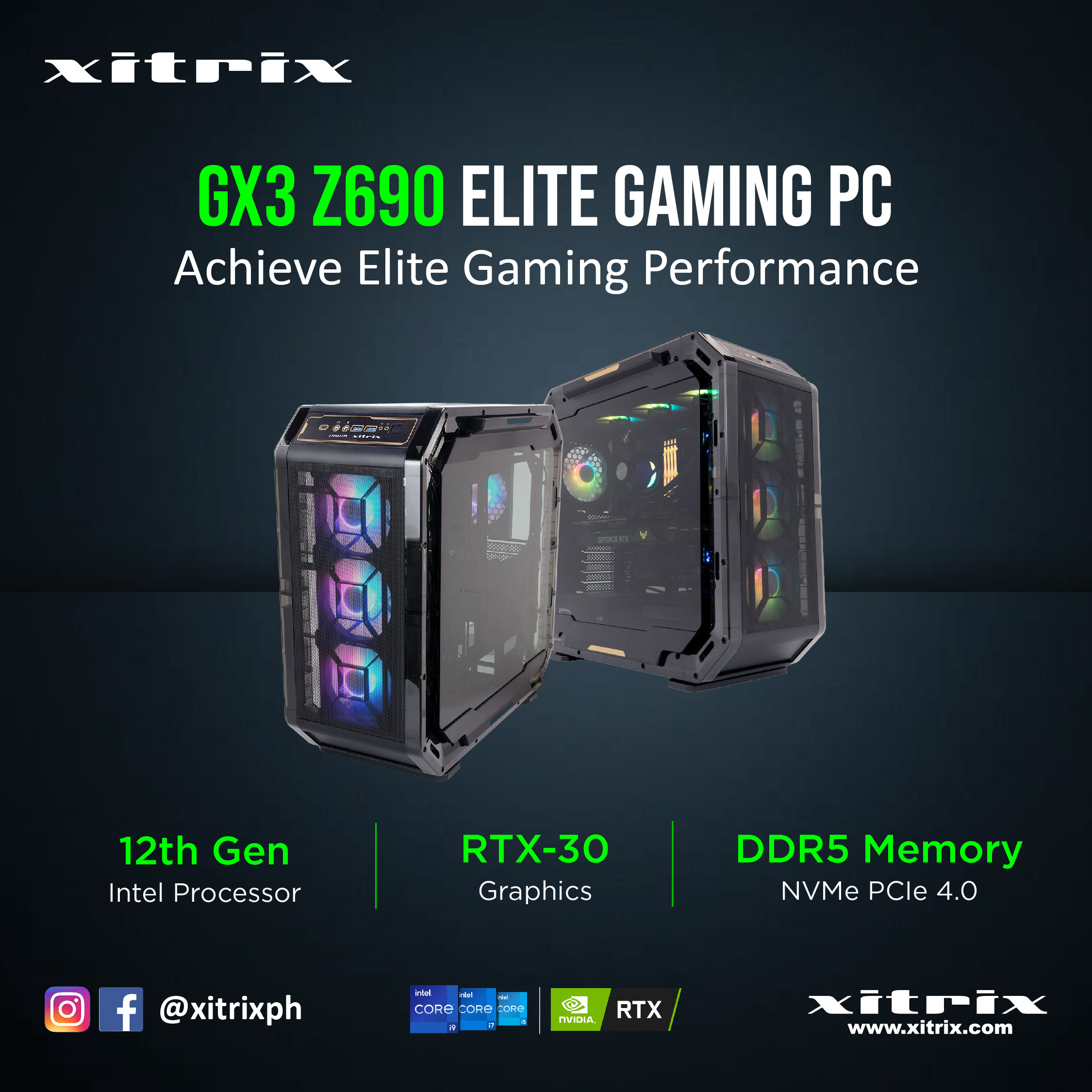 Xitrix GX3 Z690 Elite Gaming PC ( 12th Gen Intel Processor; 32GB RGB ...