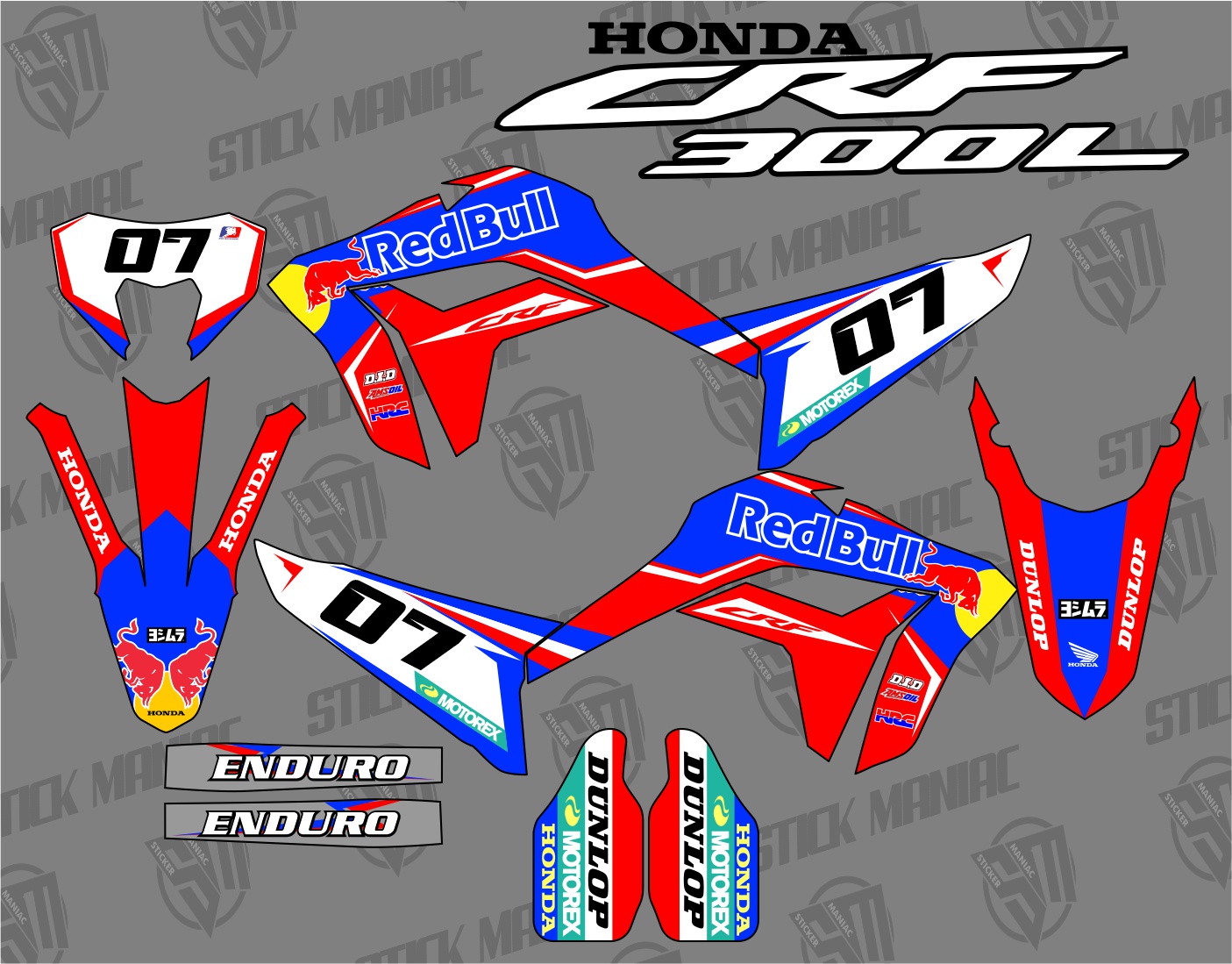 Honda Crf 300L full body decals | Lazada PH