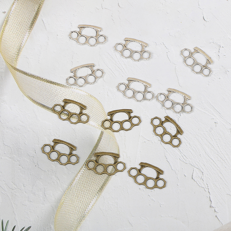 10pcs Punch Knuckle Dusters Antique Silver Color Plated Pendants Making ...