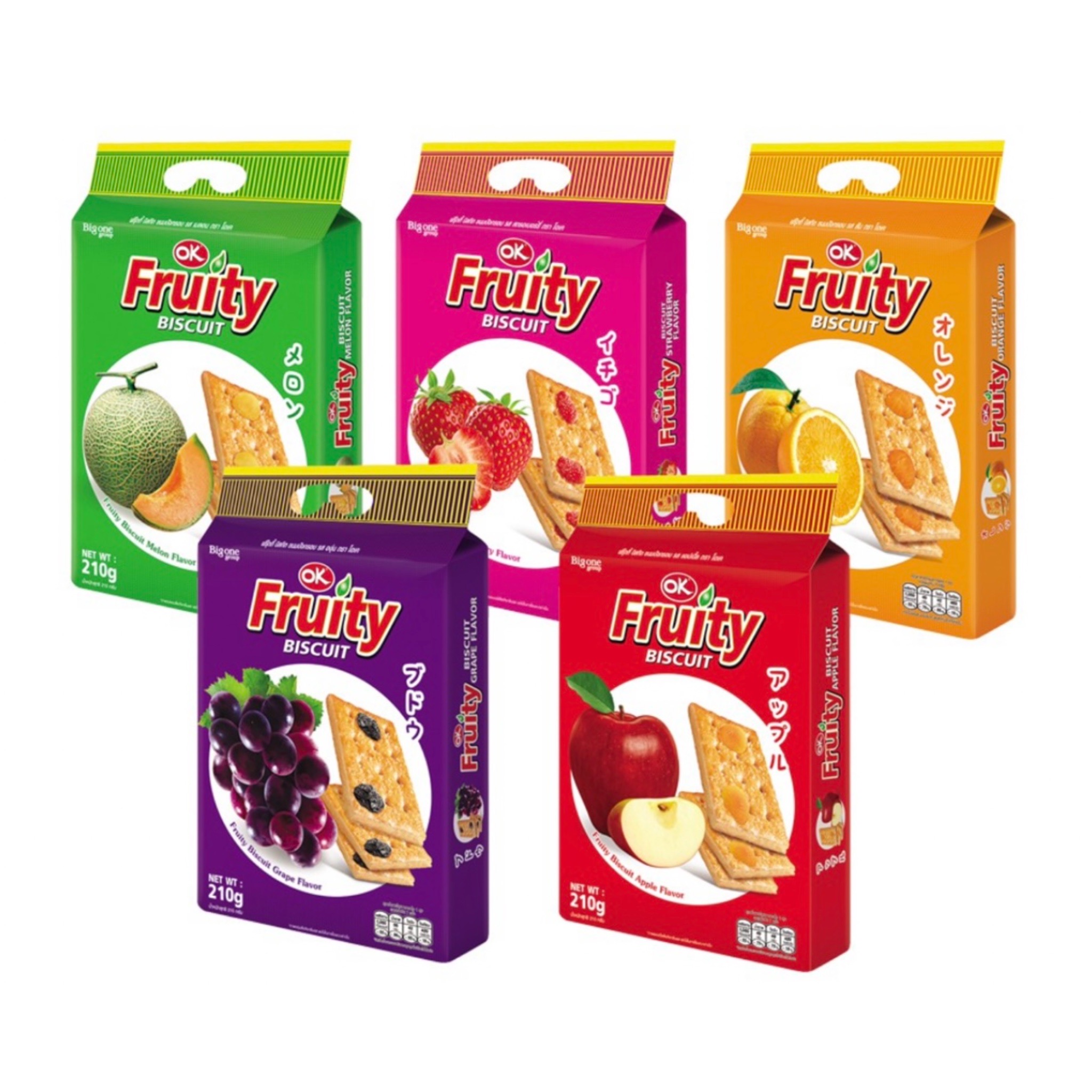 OK Fruity Biscuit โอเค ฟรุ๊ตตี้ บิสกิต 210 กรัม - P’ CHEPO - ThaiPick