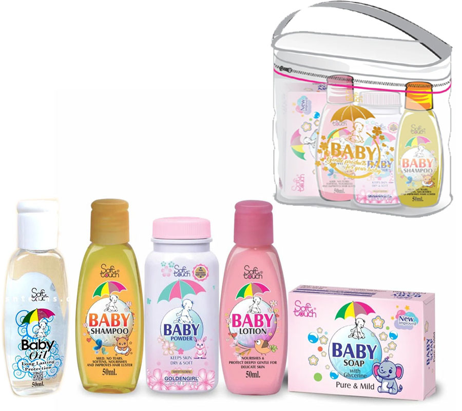 Soft Touch Baby Gift Smart Pouch Pack 5 Itams Baby Lotion 50ML Baby ...
