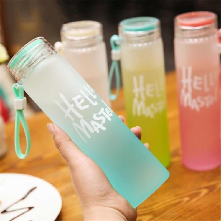 Hello Master Glass Water Bottle For School/College/Office (480 ml) - 1 Piece | Daraz.pk