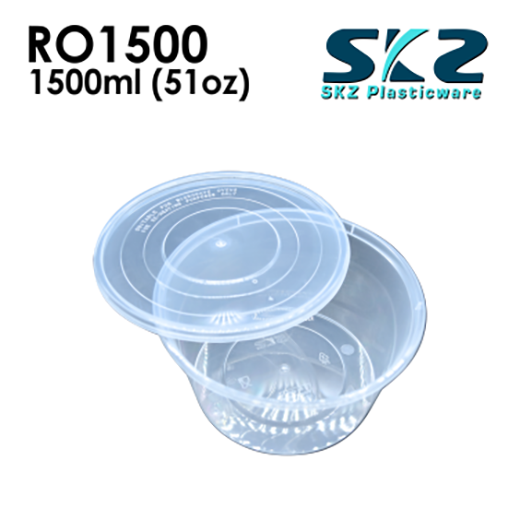 SKZ CLEAR CONTAINER ROUND SERIES R01500 1500ml ENVIRONMENTAL FRIENDLY ...