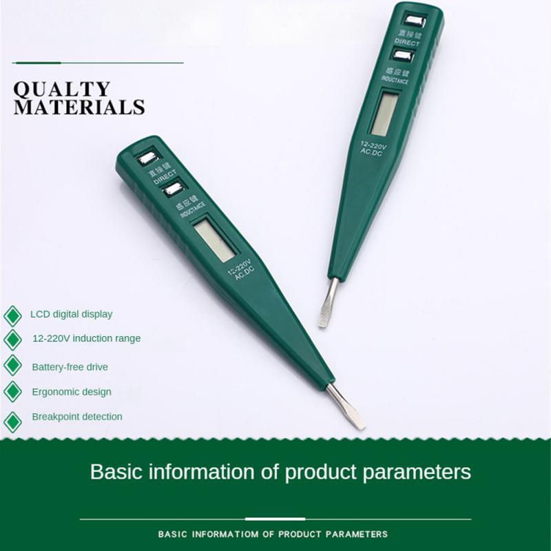 Tester Pen Electric Indicator Voltage Meter Digital Voltmeter 12v-250v ...