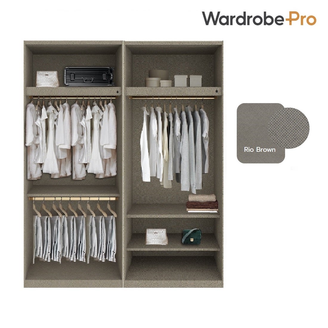 SB Design Square SB FURNITURE ตู้เสื้อผ้า ขนาด 200 ซม. รุ่น Wardrobe ...
