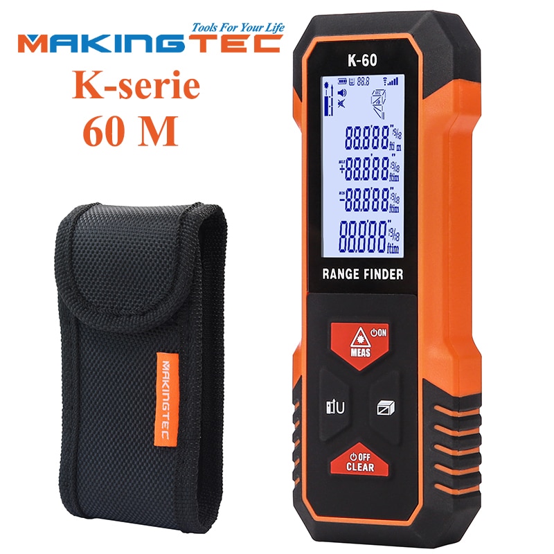 เครื่องวัดเมตรเลเซอร์ MAKINGTEC 100เมตรสายวัดเลเซอร์วงล้อไฟฟ้าแบบมีฟันเลเซอร์วัดระยะทางเทปวัดแบบ ...