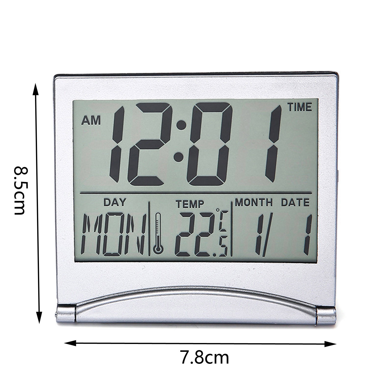 Mini Desk Clock Folding Lcd Digital Alarm Clock Electronic Calendar ...