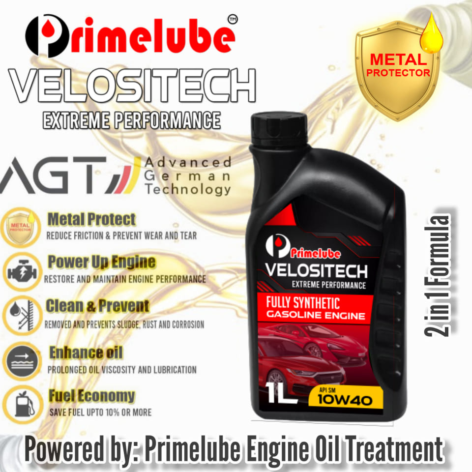Pinoy Primelube Velositech Fully Synthetic Gasoline Engine Oil 10W40 1 ...