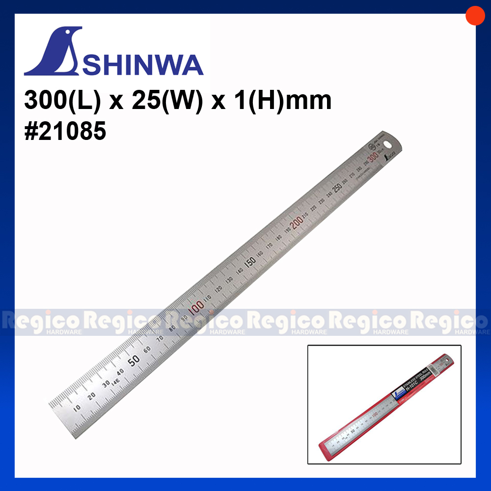 Shinwa 300mm 1000mm Stainless Hardened Ruler Regico Hardware | Lazada PH