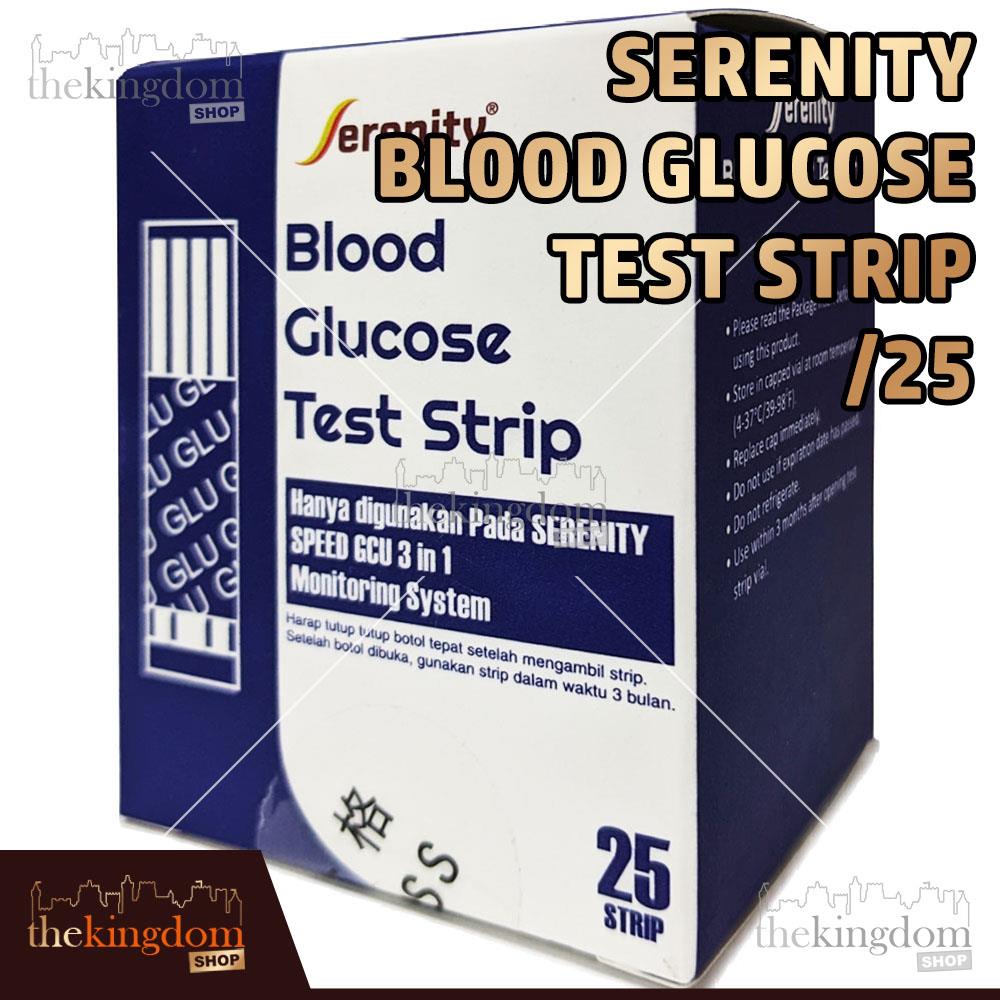 Serenity Blood Glucose Test Strip /25 Alat Tes Cek Glukosa Gula Darah ...
