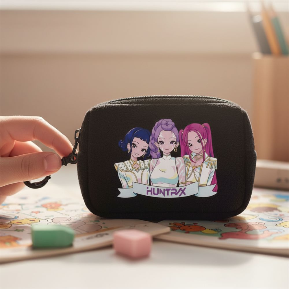 Cute Mini KPop Demon Hunters Coin Purse Portable Large Capacity Kids ...