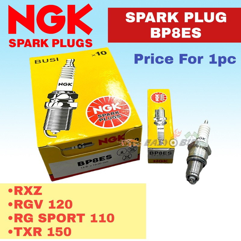 (100% ORIGINAL) NGK MOTOR SPARK PLUG BP8ES - RXZ RGV 120 RG SPORT 110 ...