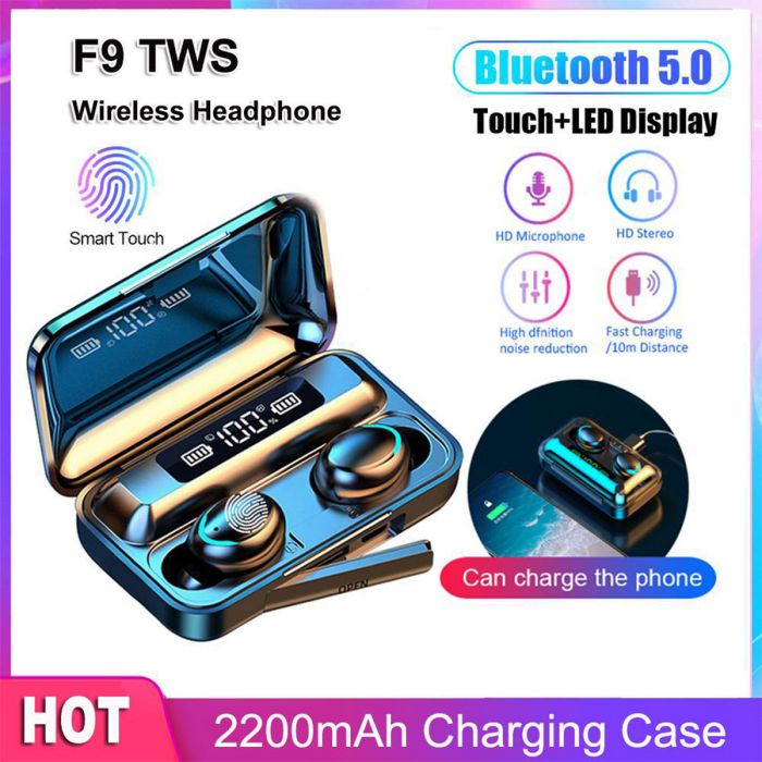 New M10 TWS Wireless Earphones Touch Control 5.1 Headset Waterproof 9D Hifi Quality Earbuds ...