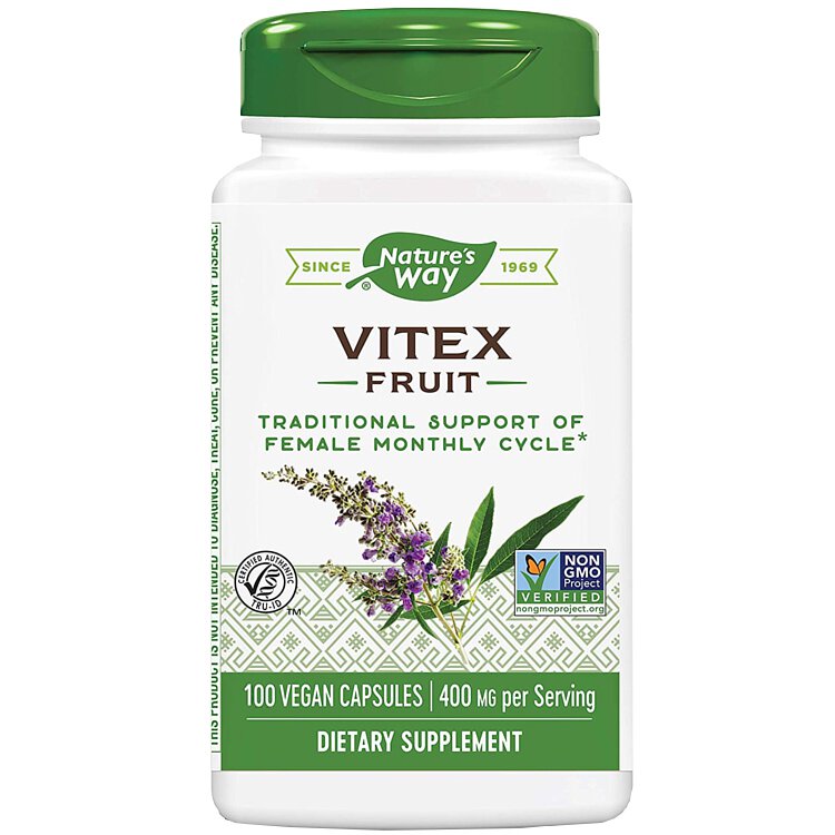 Nature's Way, Vitex Fruit, 400 mg, 100 Vegan Capsules/320 Vegan ...