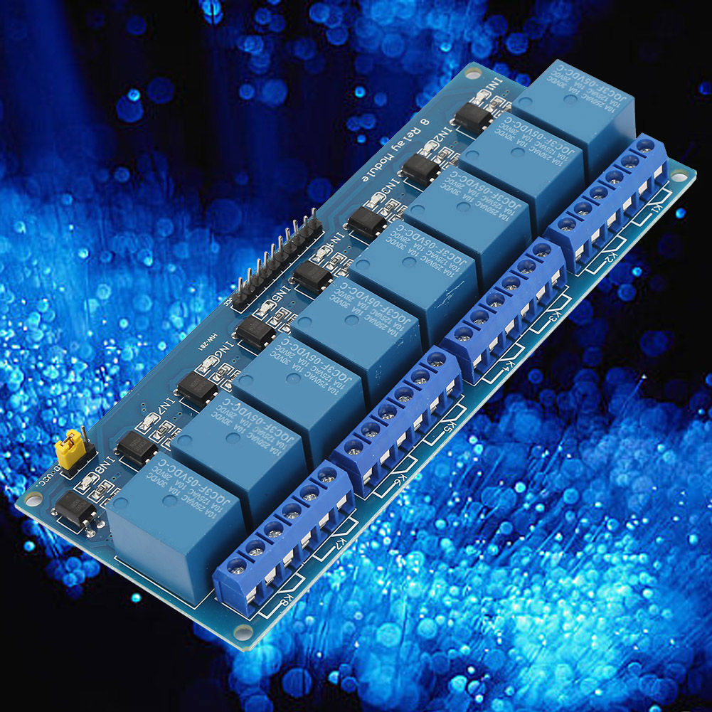 8 Channel Relay Module with Optocoupler Isolation Blue Board PLC Relay ...